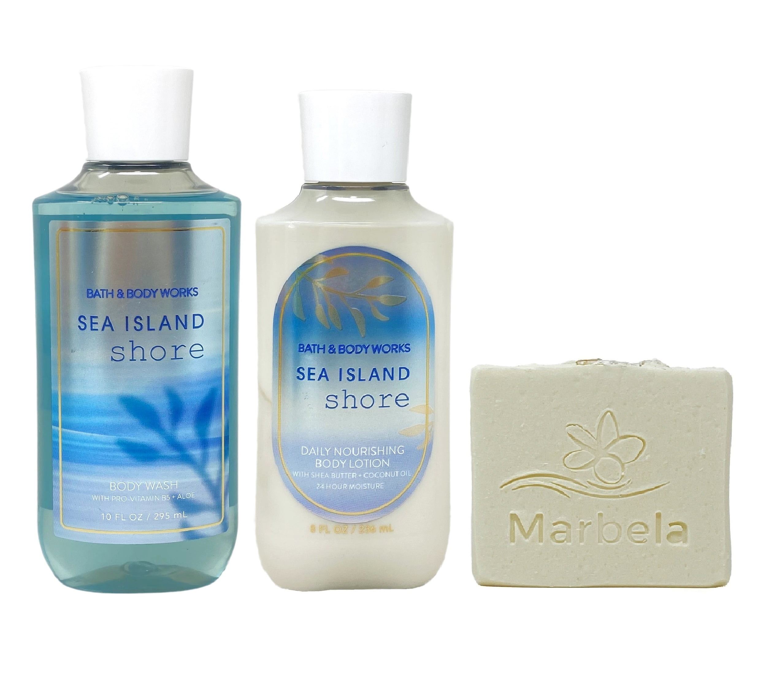 Bath & Body Works Sea Island Shore Body Wash and Body Lotion Duo Set ...