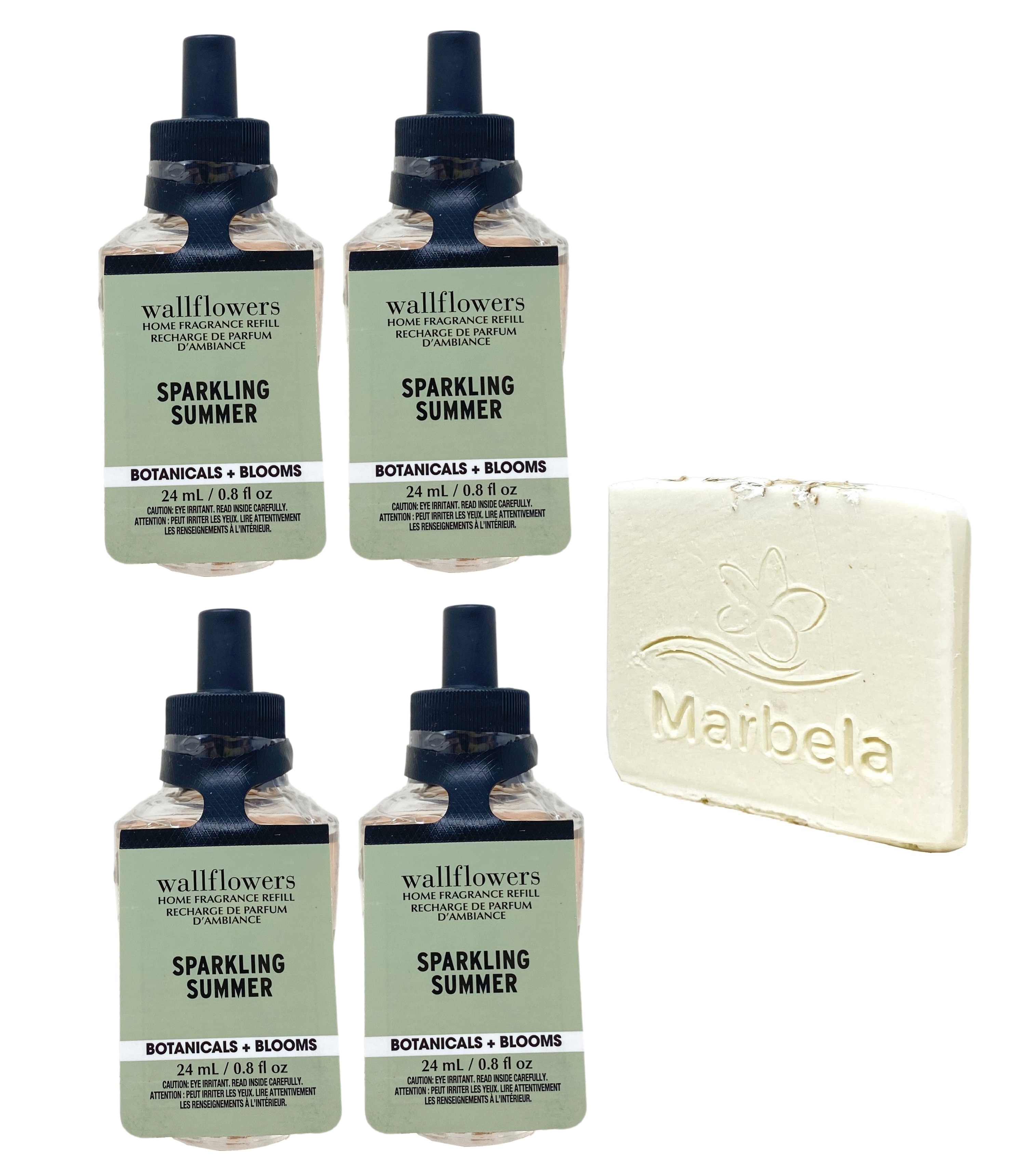 Bath & Body Works Sparkling Summer 4 Pack Home Fragrance Refills Bulbs ...
