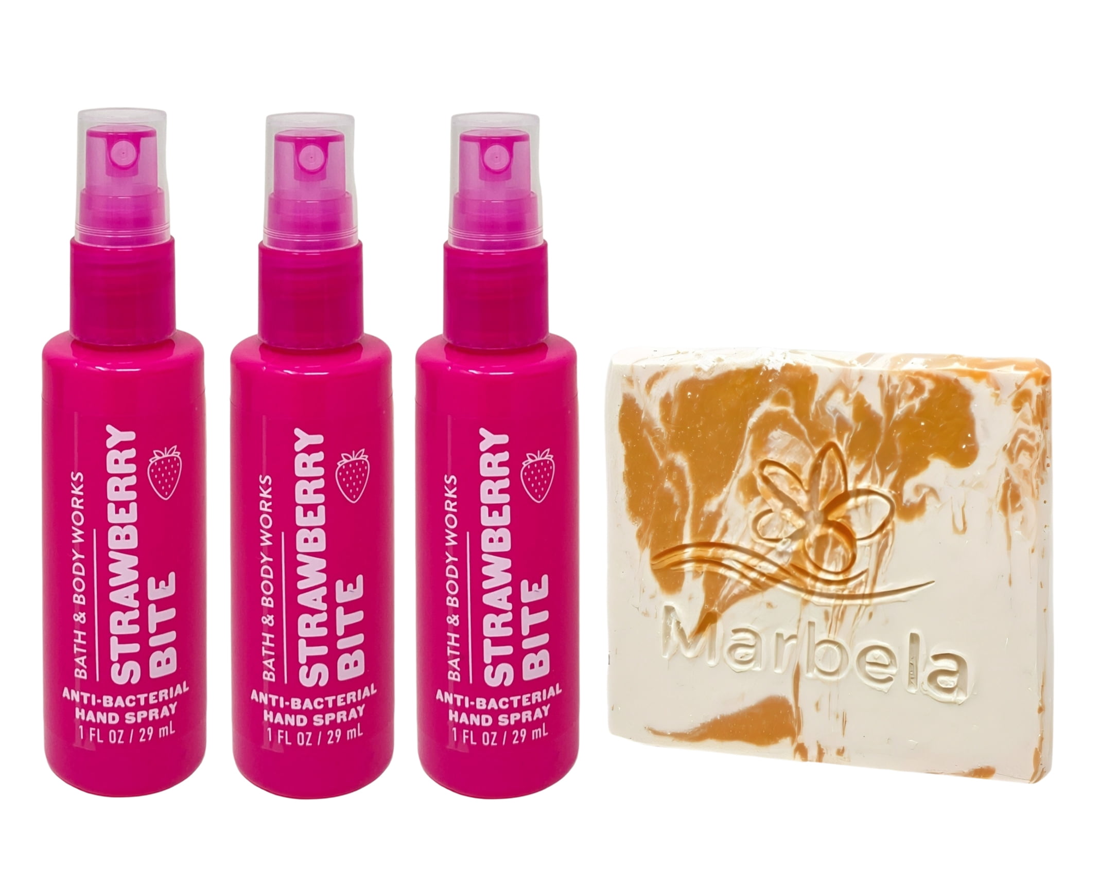 Bath & Body Works Strawberry Bite 3 - Hand Sprays - (1 fl oz / 29 ml ...