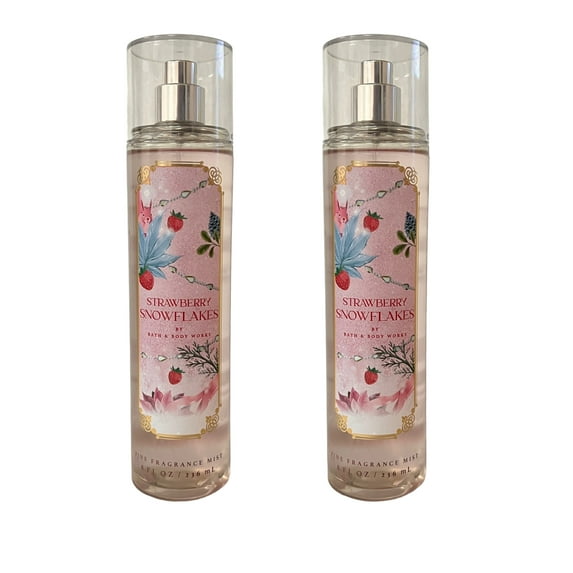 Bath & Body Works Strawberry Snowflakes Fine Fragrance Mist Set 8 fl oz ...
