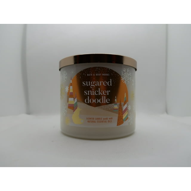 Bath & Body Works Relaxing Sugared Snickerdoodle Scented 3-Wick Candle ...