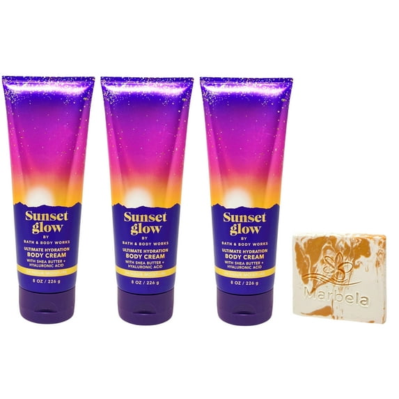 Bath & Body Works Sunset Glow 3 Ultimate Hydration Body Creams with a ...
