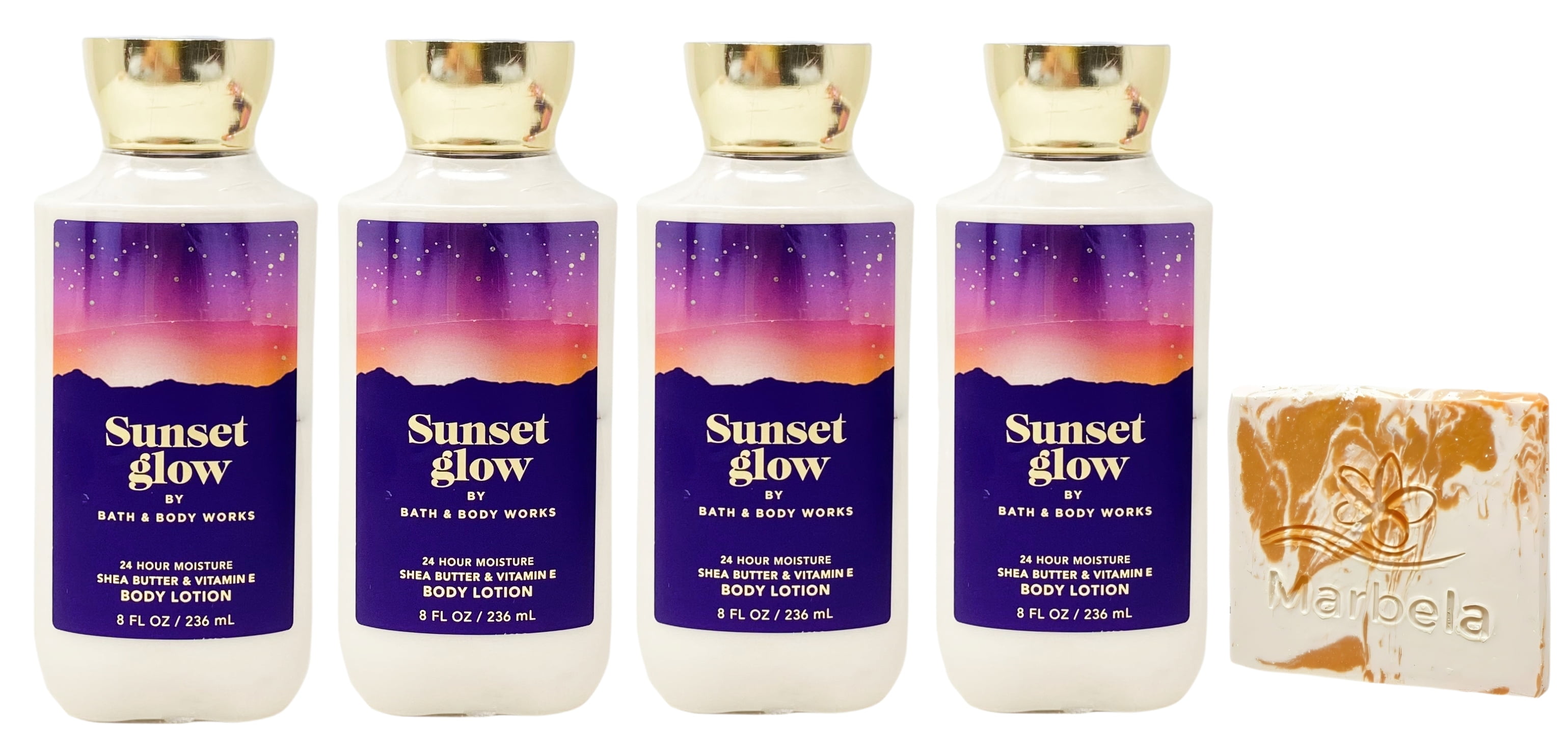 Bath & Body Works Sunset Glow 4 Body Lotions with a Peach Gardenia ...