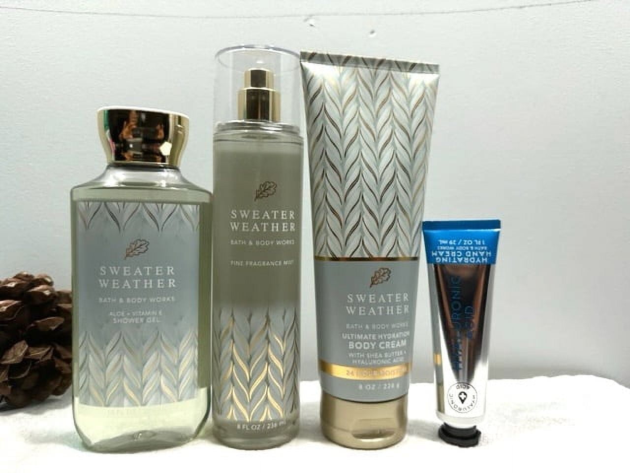Bath & Body Works Sweater Weather 4 Piece Gift Set (Shower Gel 10 fl ...