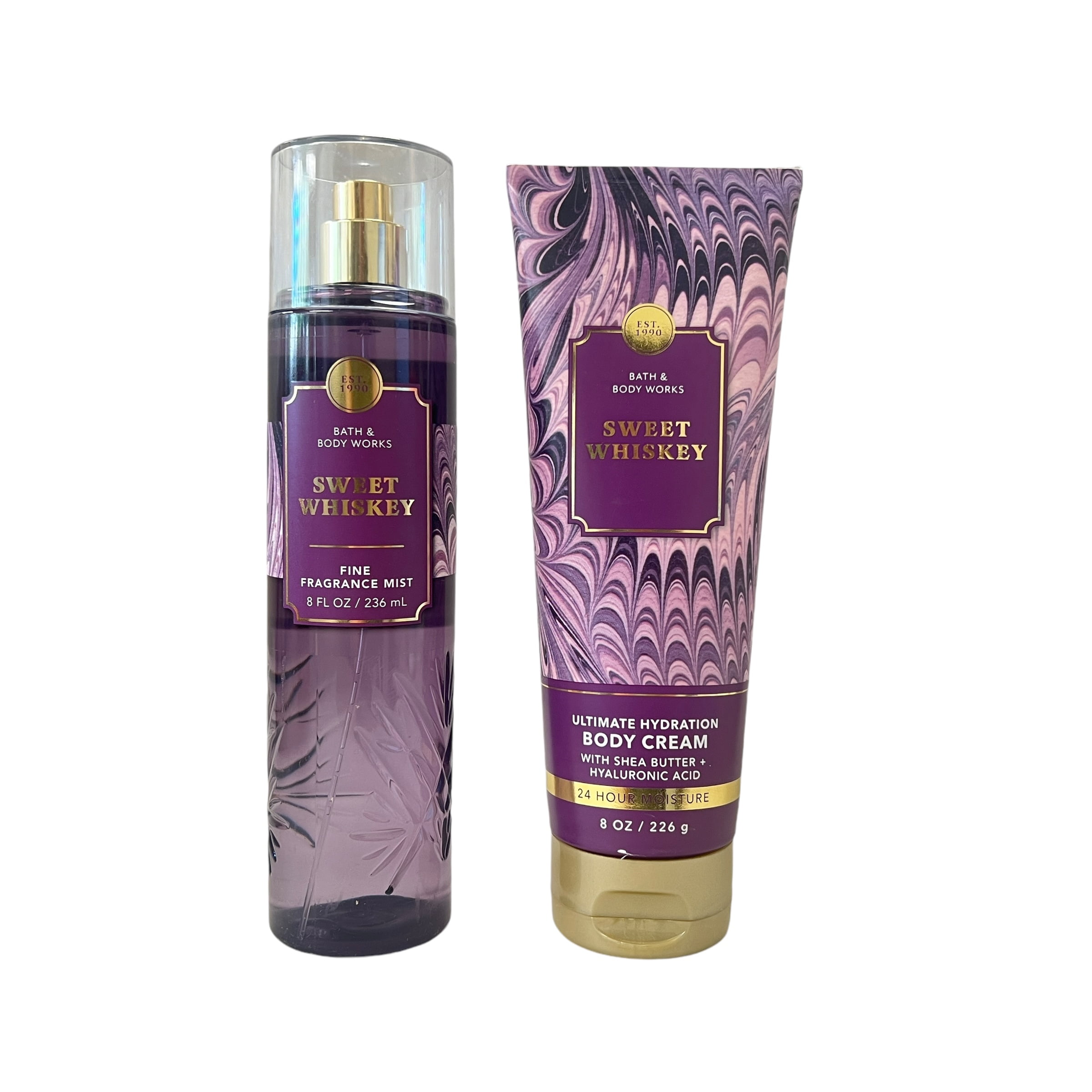 Bath & Body Works Sweet Whiskey Mist, Body Cream Set, Vanilla, Amber ...
