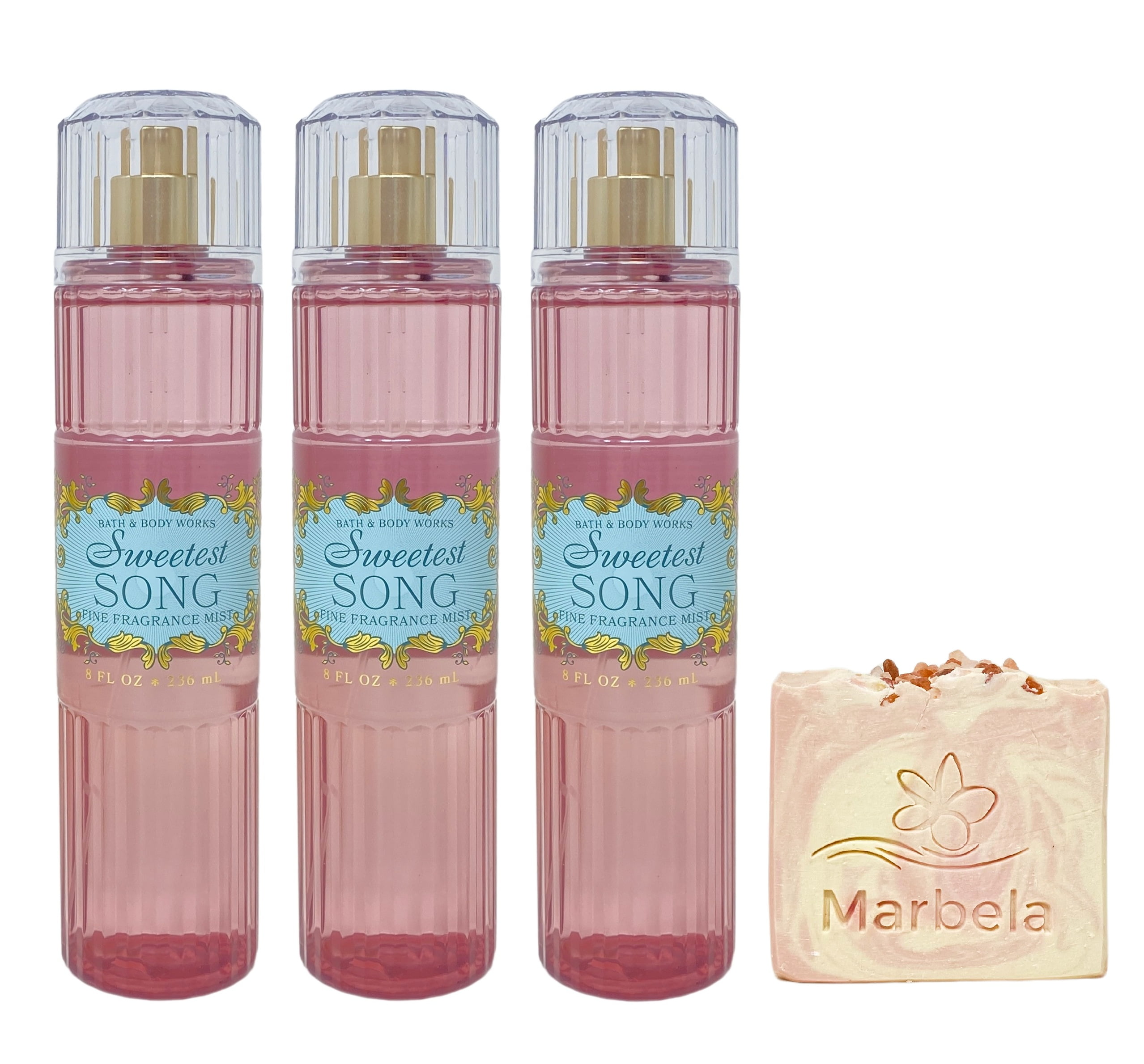 Bath & Body Works Sweetest Song 3 Pack Fragrance Mist Bundle with a ...