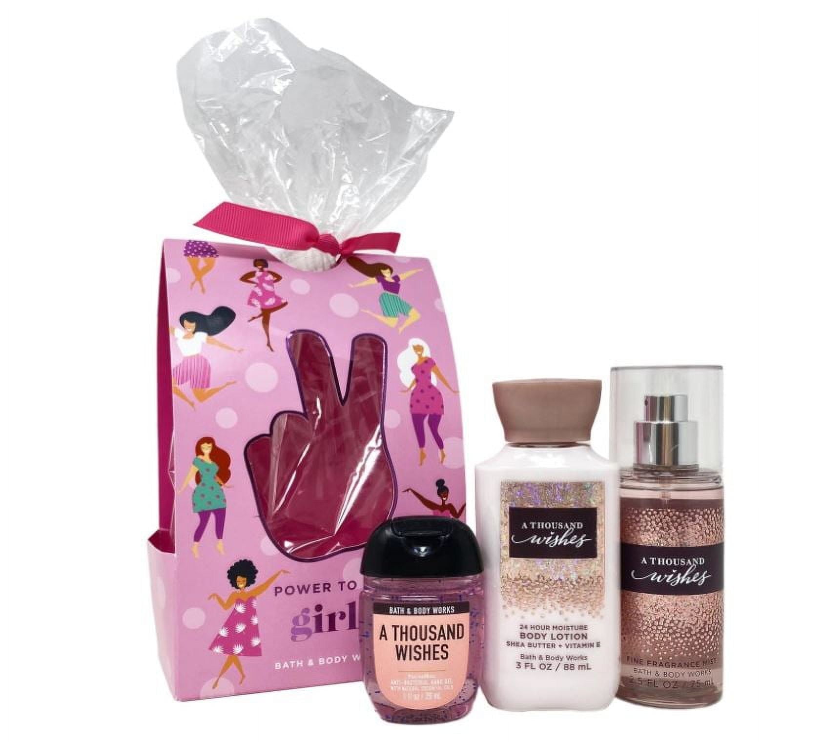 Bath & Body Works A THOUSAND WISHES Mini Gift Set Travel Size - Fine Fragrance Mist, Body Lotion ...