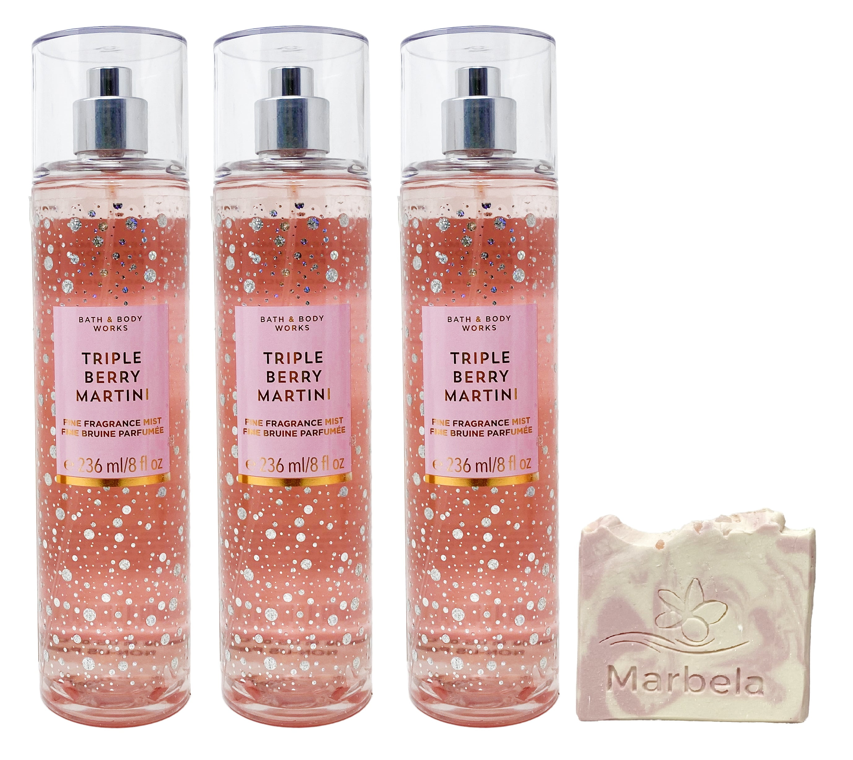 Bath & Body Works Triple Berry Martini - 3 Pack Of Fine Fragrance Mist ...