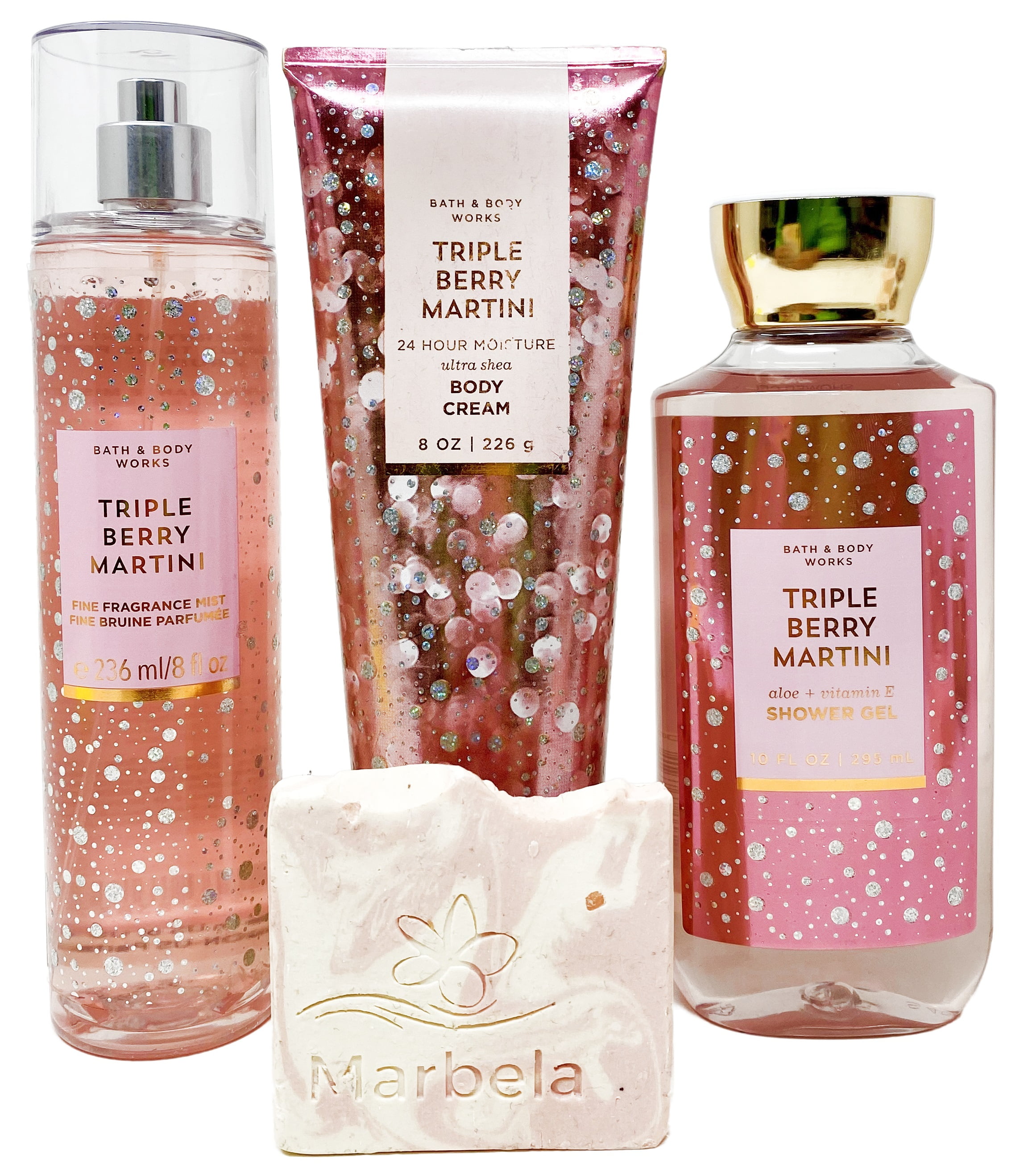 Bath & Body Works Triple Berry Martini - Trio Gift Set - Fine Fragrance ...