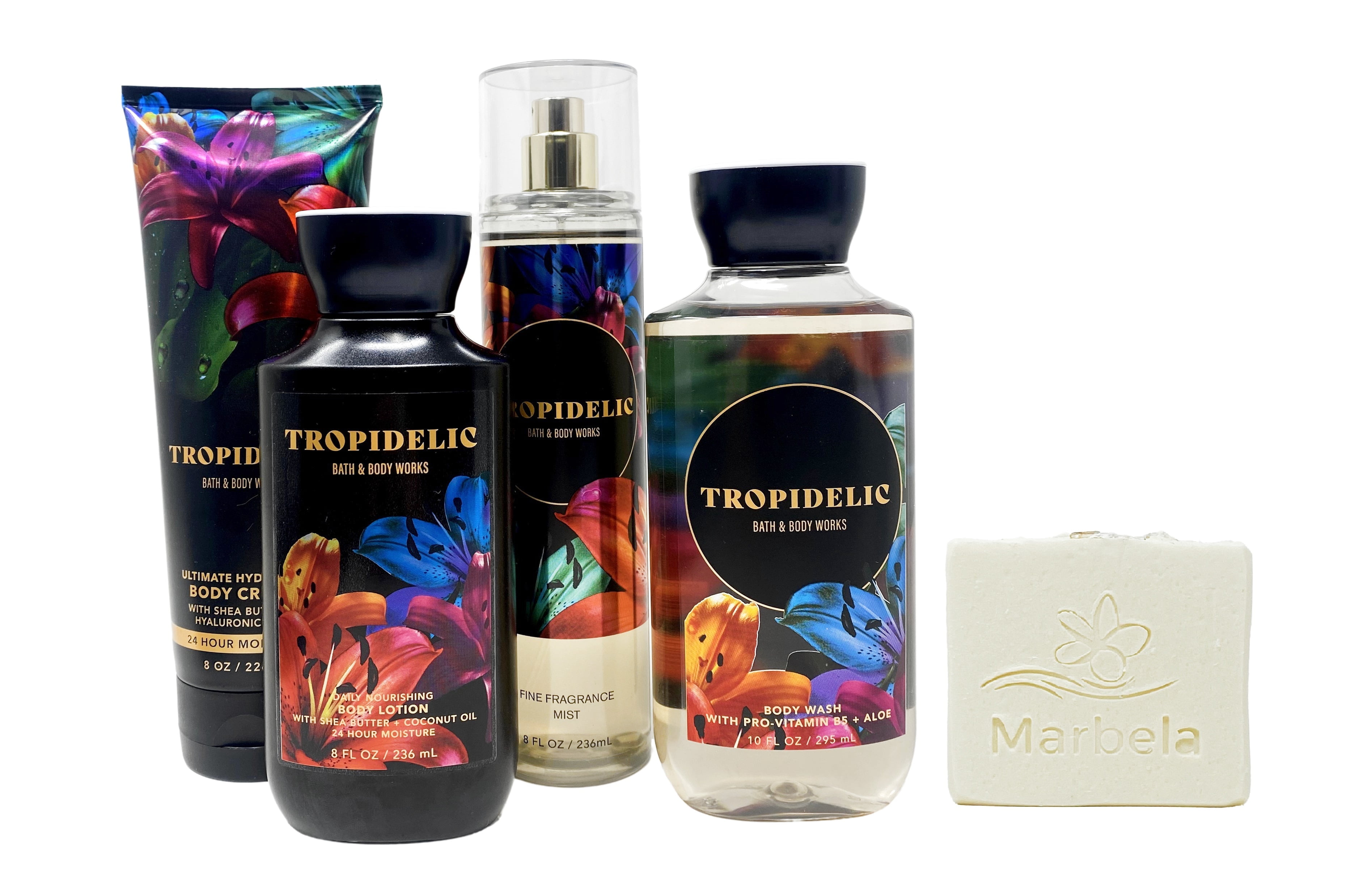 Bath & Body Works Tropidelic - Deluxe Gift Set - Fragrance Mist, Body Cream, Body Lotion and ...