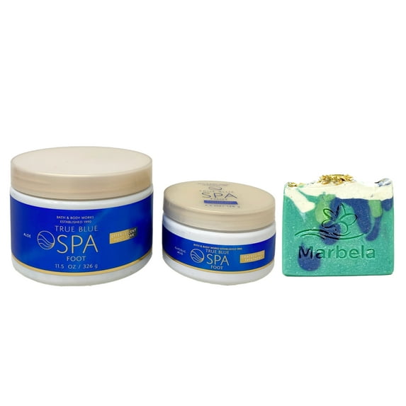 Bath & Body Works True Blue Spa Foot Care Duo Set - Effervescent Soot ...