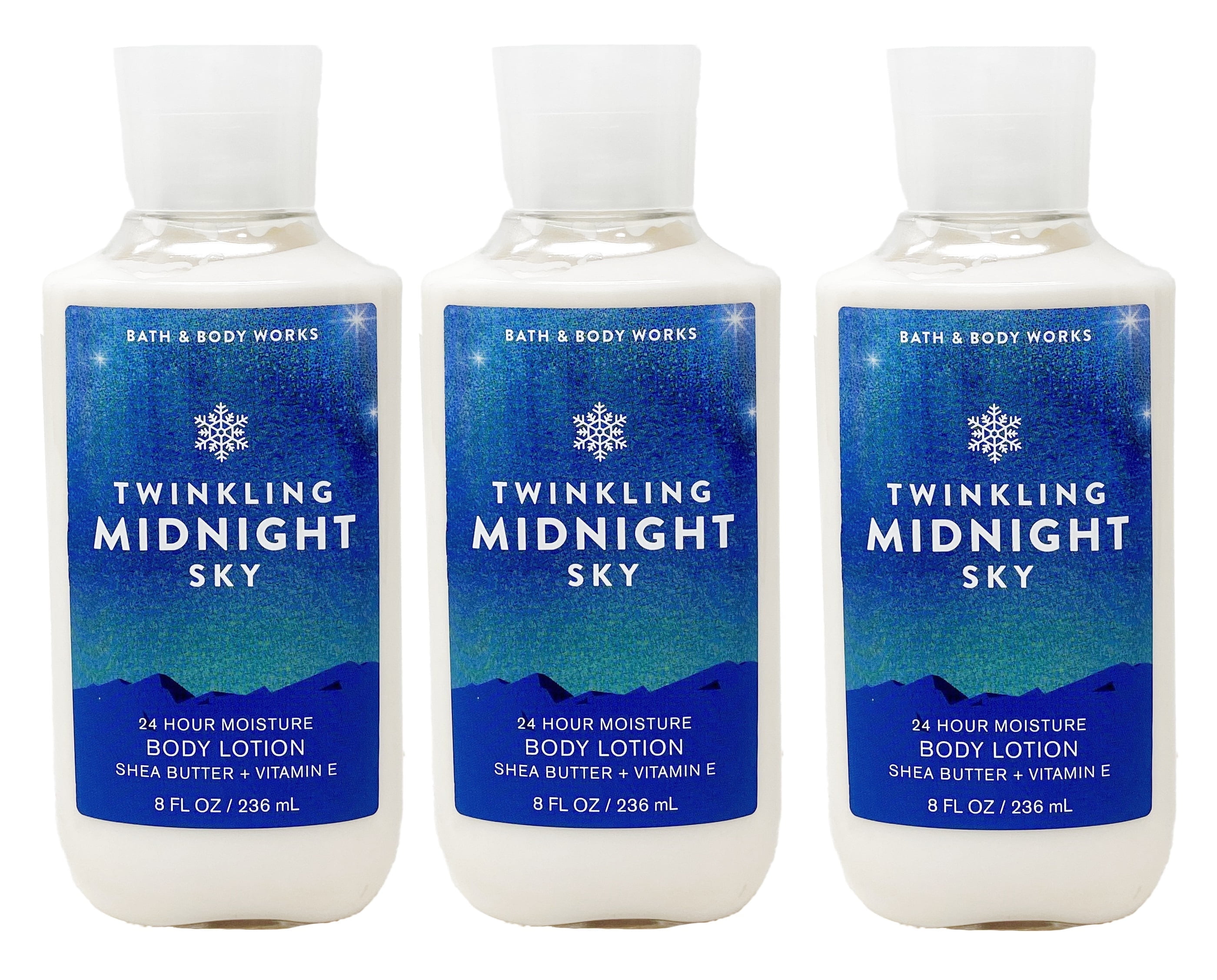 Bath & Body Works Twinkling Midnight Sky - 3 Pack Of Body Lotion ...