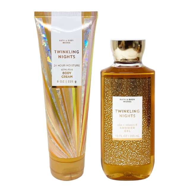 Bath & Body Works Twinkling Nights Body Cream and Shower Gel Bundle - 2 ...