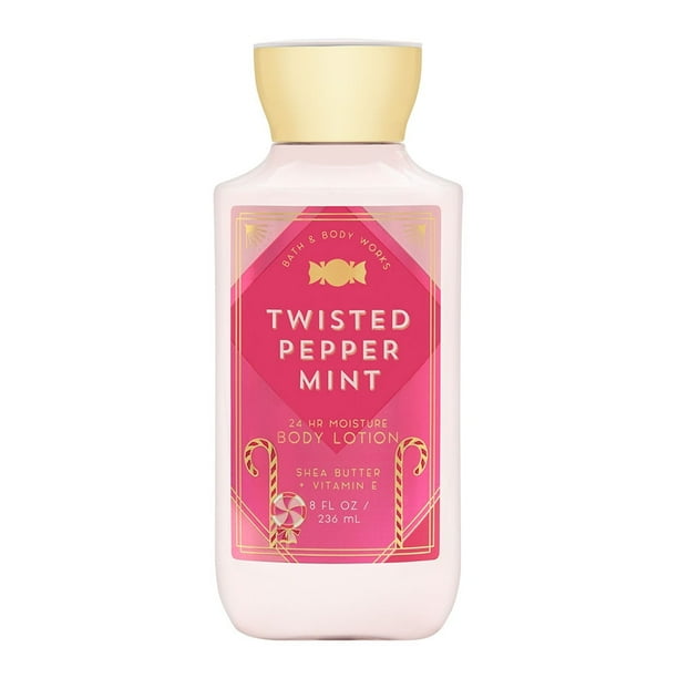 Bath & Body Works Twisted Peppermint 8.0 oz 24 Hr Moisture Body Lotion ...