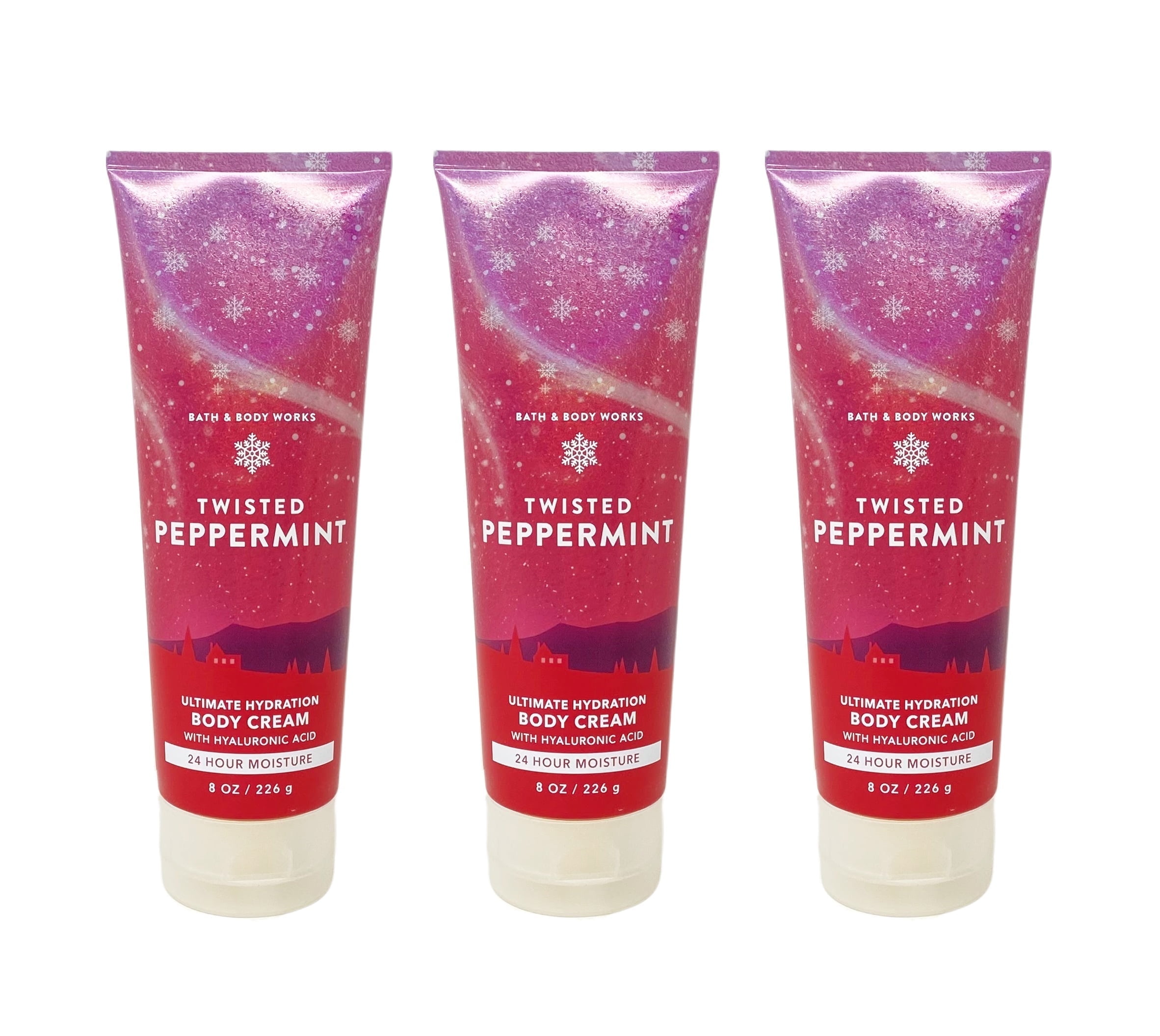 Bath & Body Works Twisted Peppermint Ultimate Hydration Body Cream Set ...