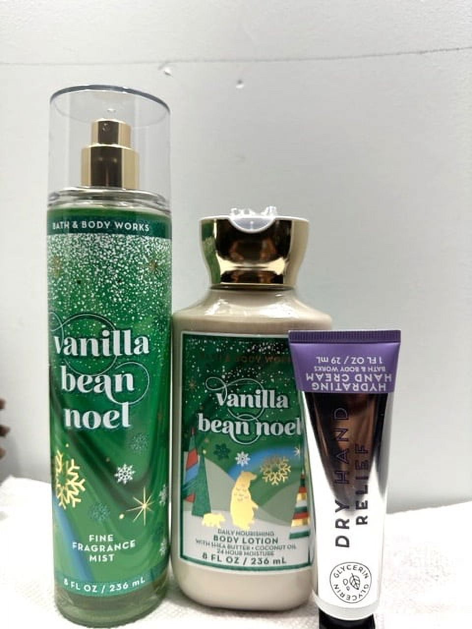 Bath And Body Works Vanilla Bean Noel 3 Piece T Set Fine Fragrance