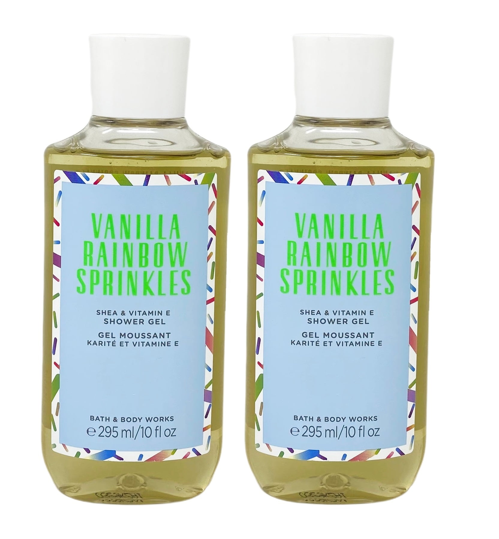 Bath and Body Works Vanilla Rainbow Sprinkles Shea + Vitamin E Shower ...
