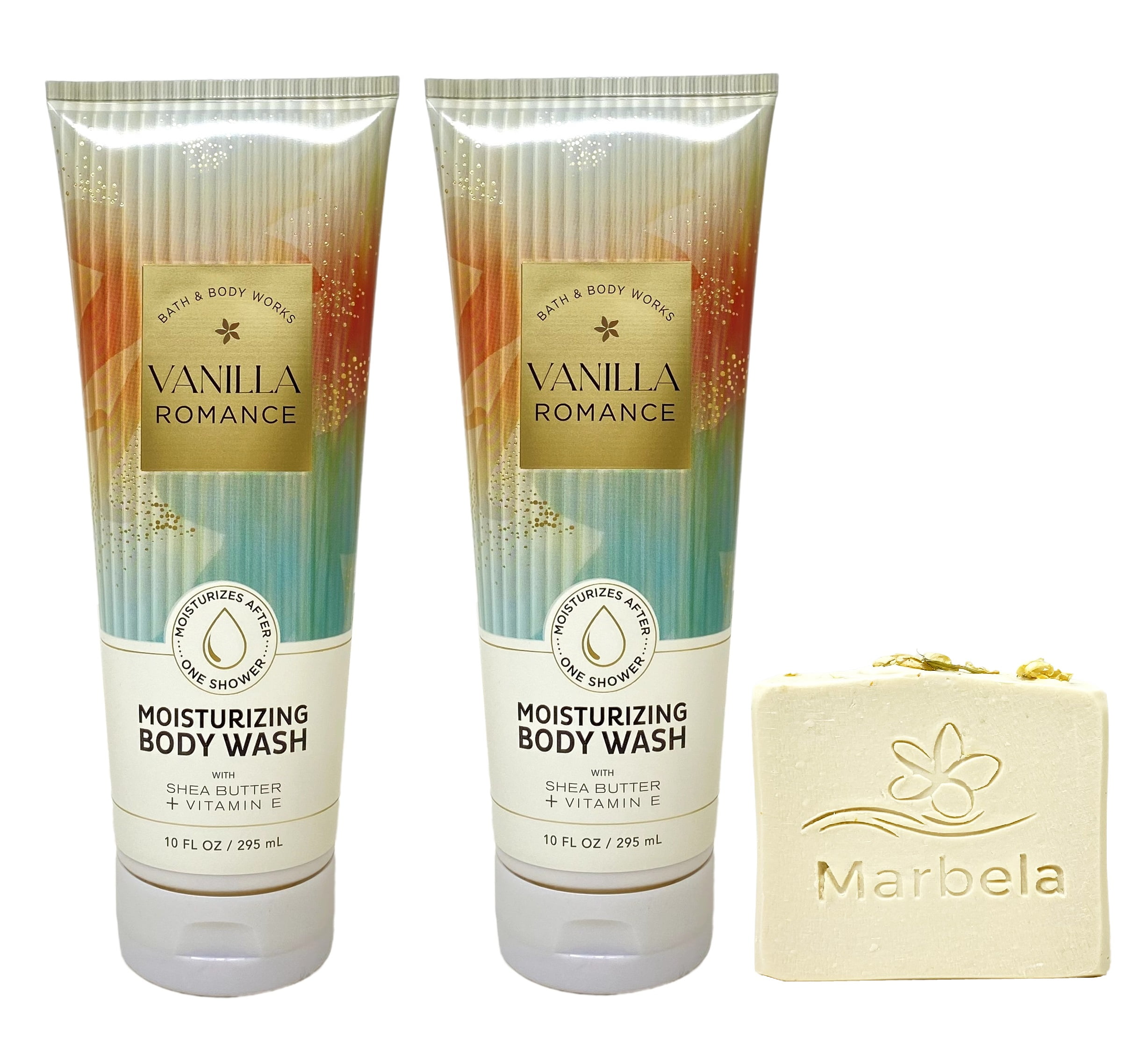 Bath & Body Works Vanilla Romance 2 Pack Moisturizing Body Wash Bundle ...