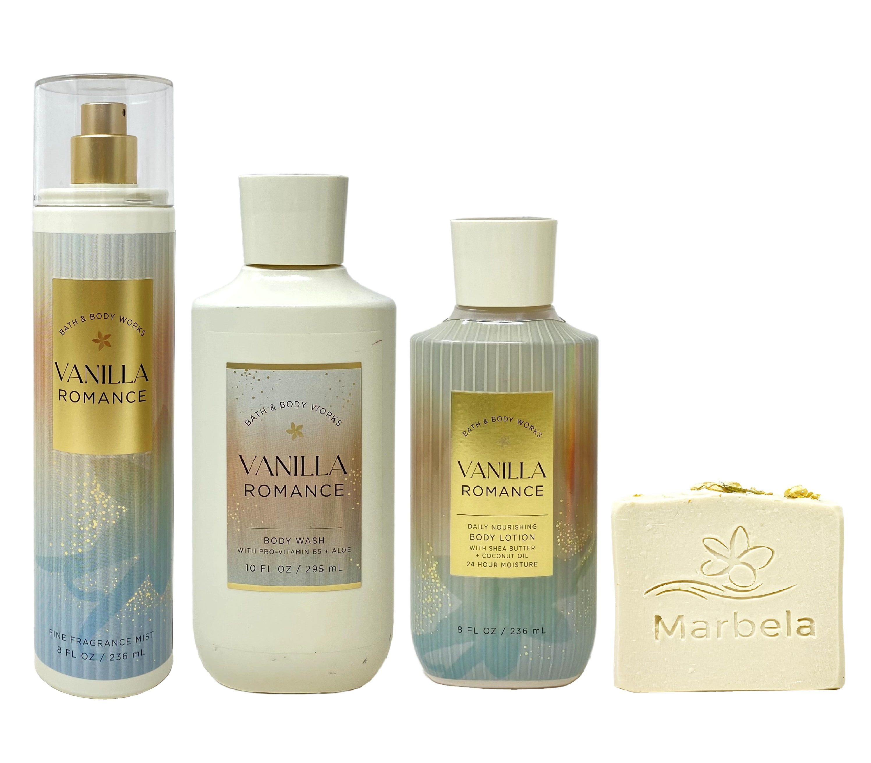 Bath & Body Works Vanilla Romance Trio Gift Set - Fragrance Mist, Body ...