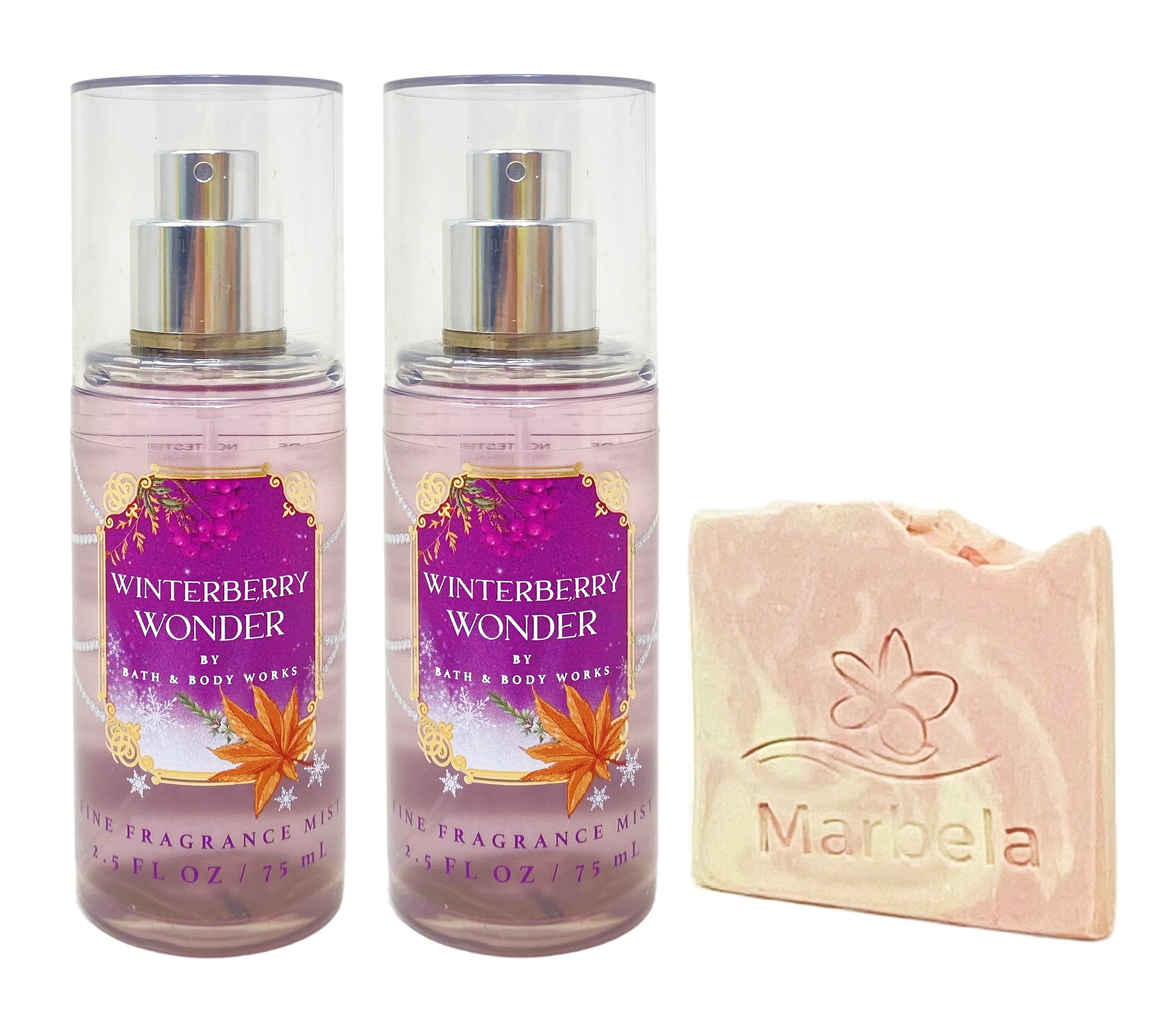 Bath & Body Works WINTERBERRY WONDER 2 Piece Mini Fine Fragrance Mist ...