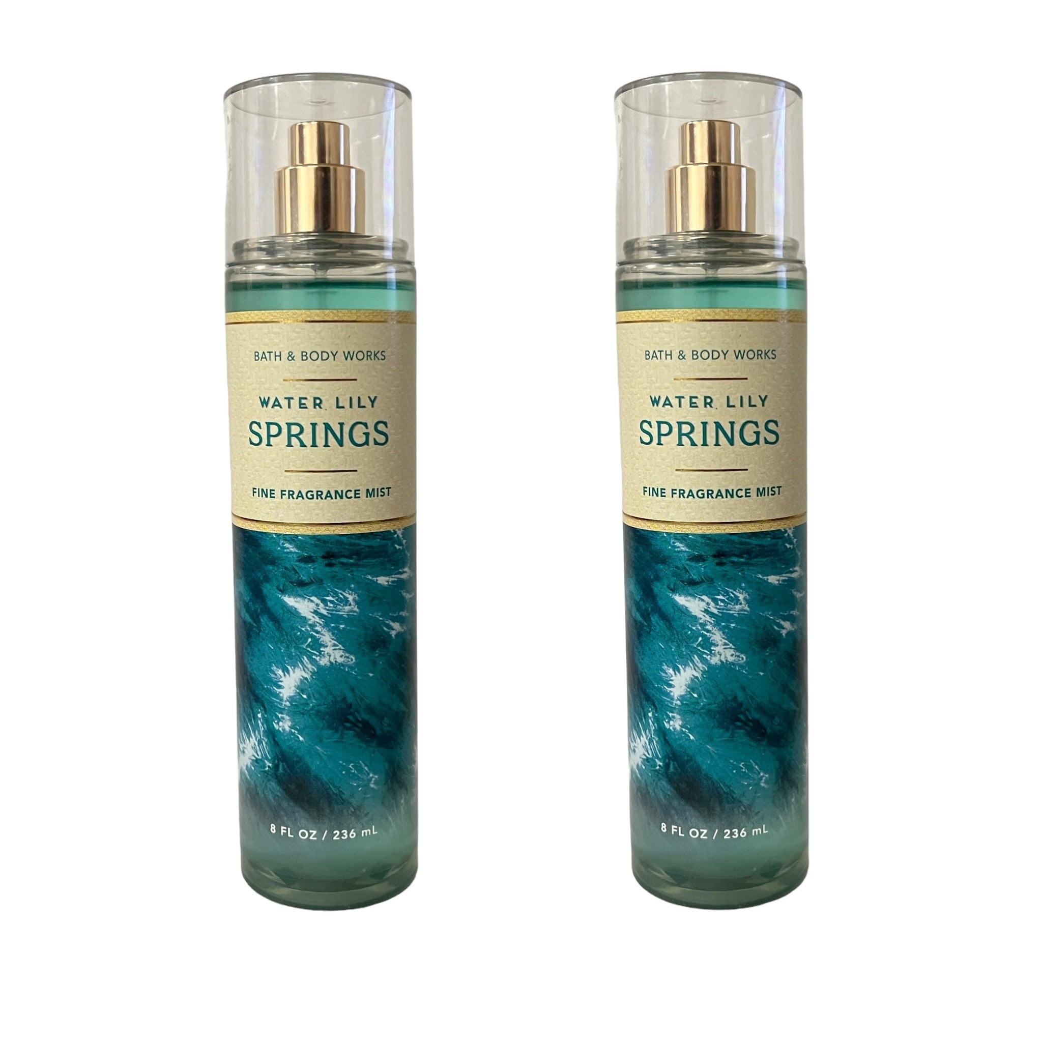 Bath & Body Works Water Lily Springs Fragrance Mist 2 Pack 8 fl oz Spring Water Lily Spray ...