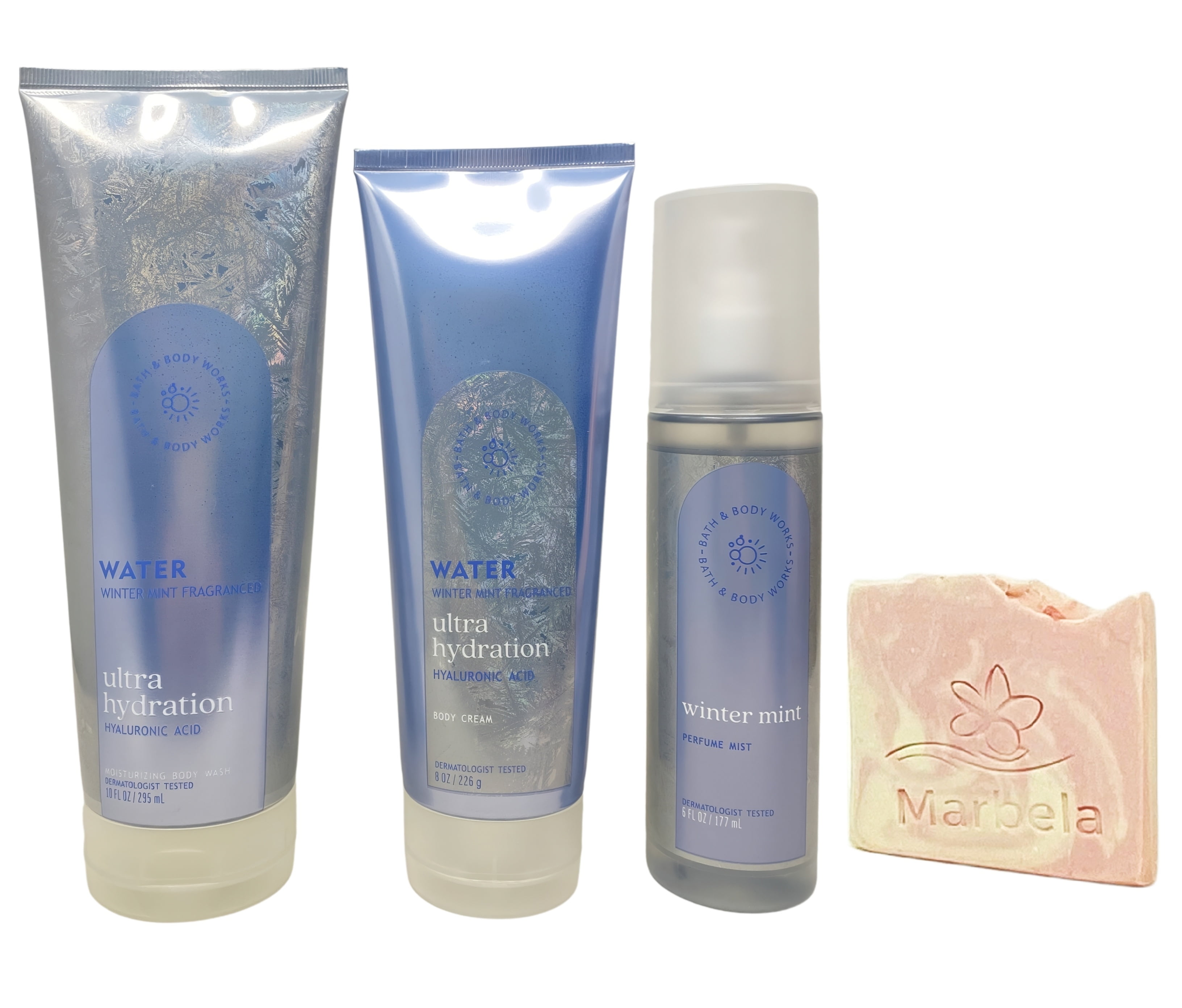 Bath & Body Works Water Winter Mint Moisturizing Body Wash, Body Cream ...