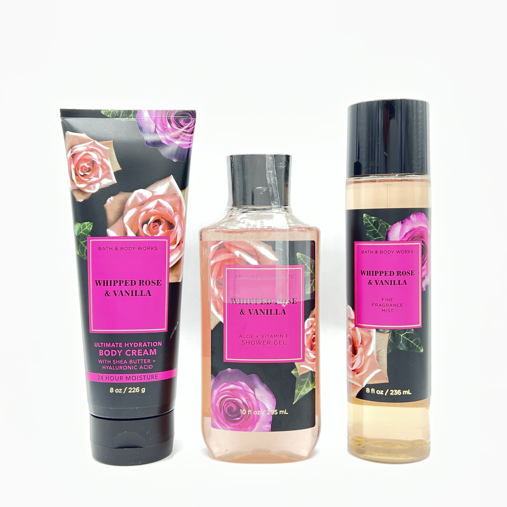 Bath And Body Works Whipped Rose And Vanilla 8oz Body Cream 10oz Shower