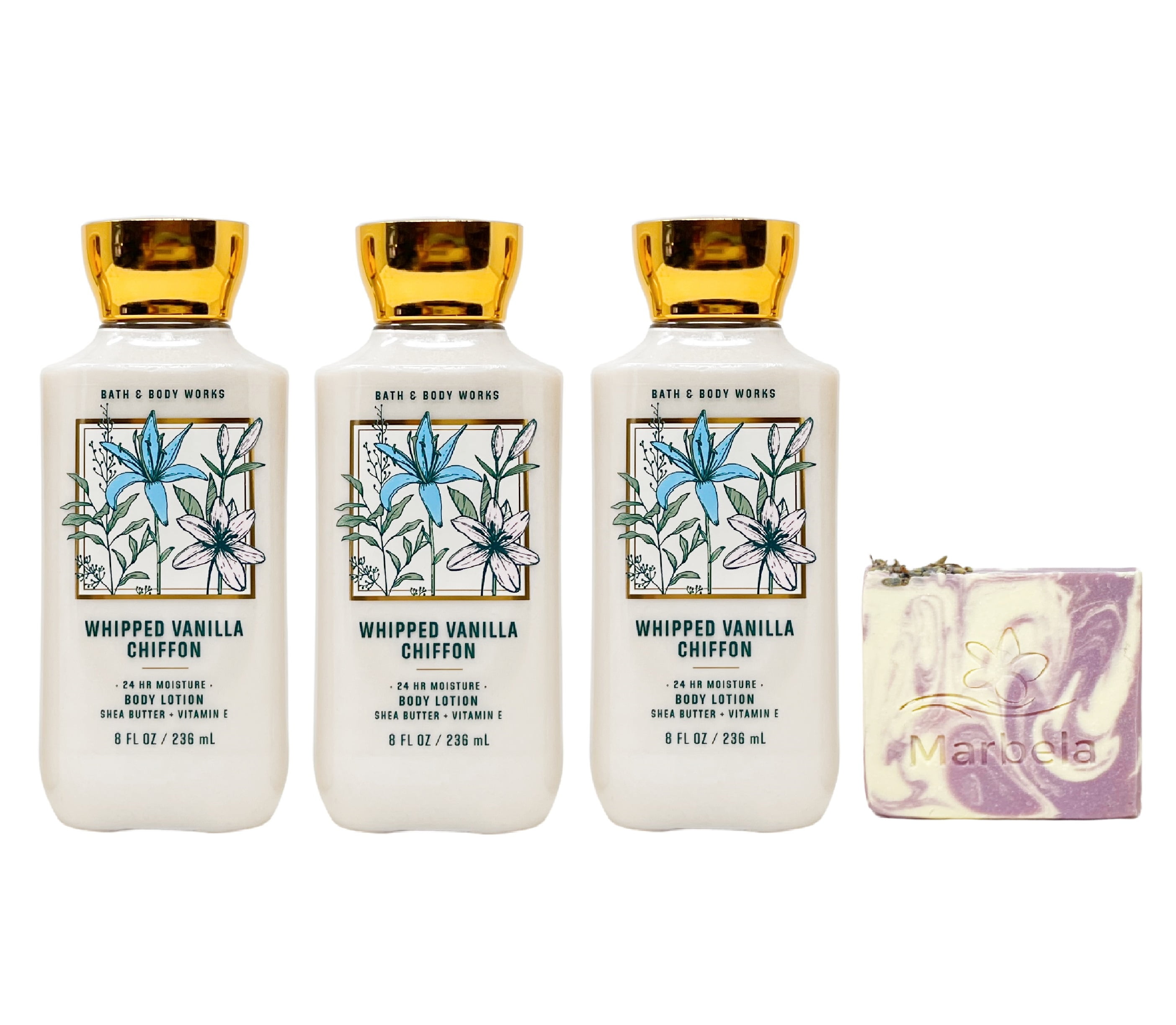 Bath & Body Works Whipped Vanilla Chiffon 3 Piece Body Lotion Value ...