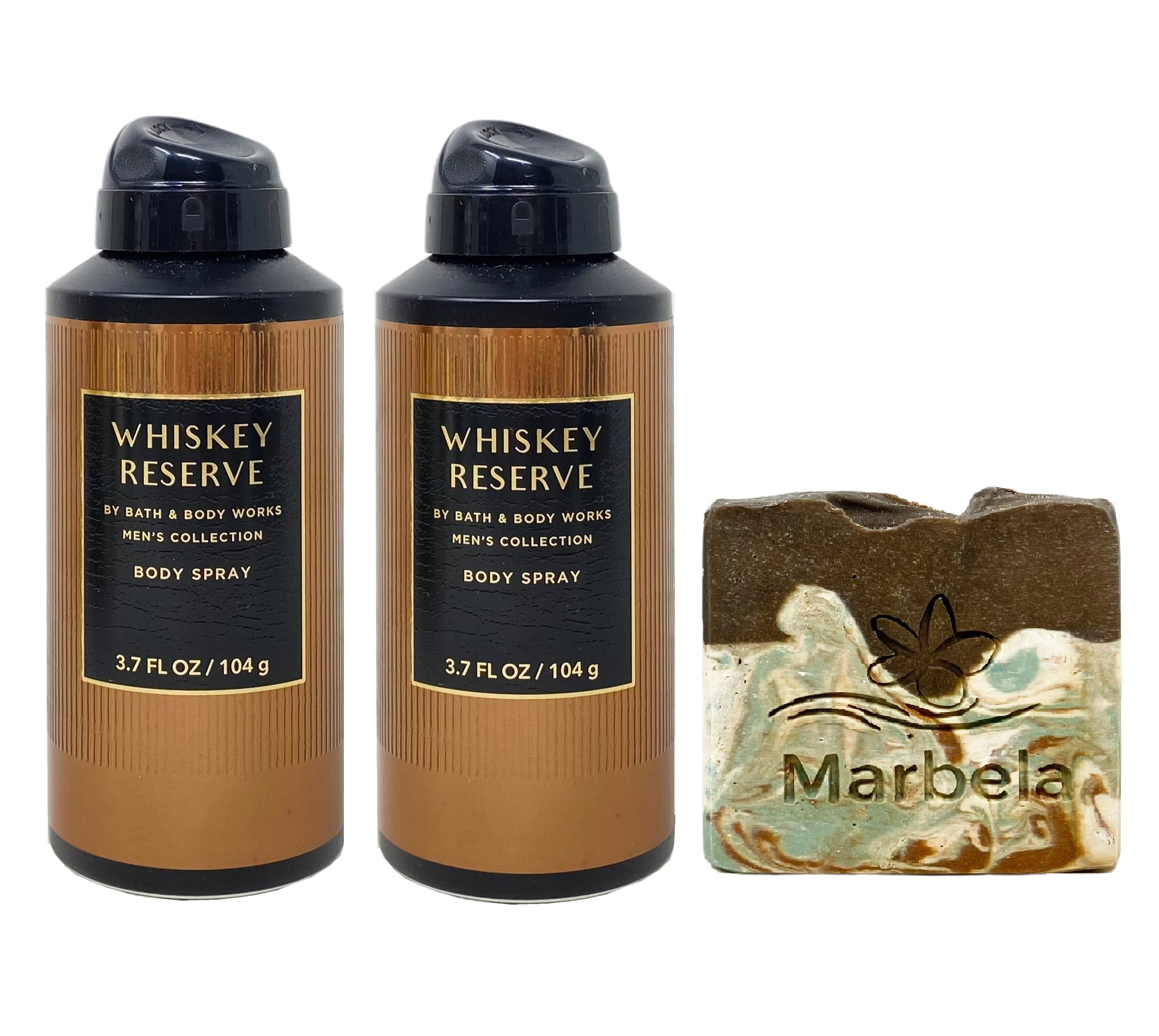 Bath & Body Works Whiskey Reserve 2 Pack Body Spray Bundle with a Cabin ...
