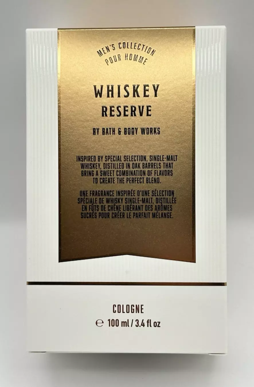 Bath & Body Works Whiskey Reserve Cologne, Men's Fragrance, 3.4 fl oz ...