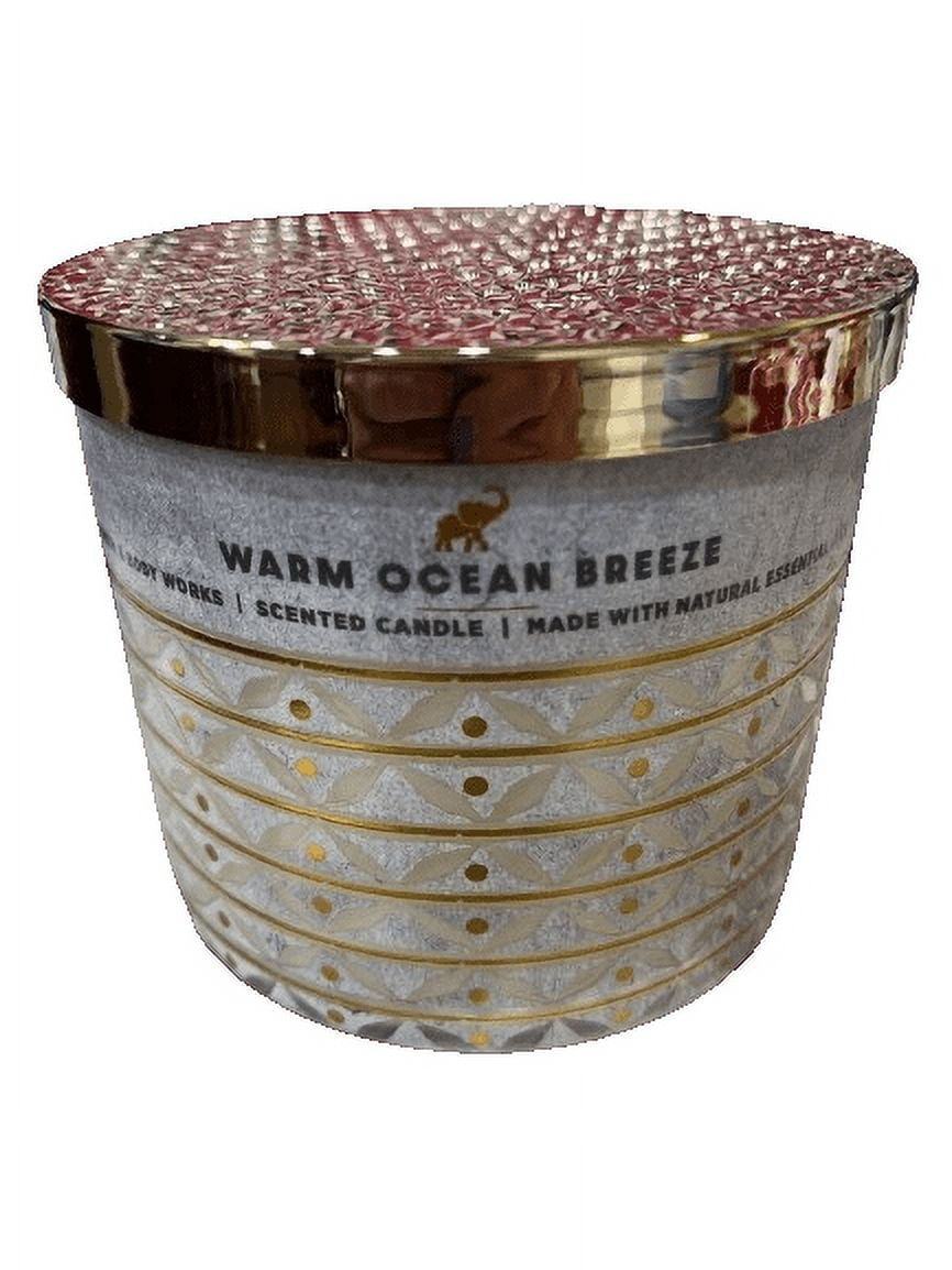 Bath & Body Works White Barn 1 Warm Ocean Breeze Scented 3-Wick Candle ...