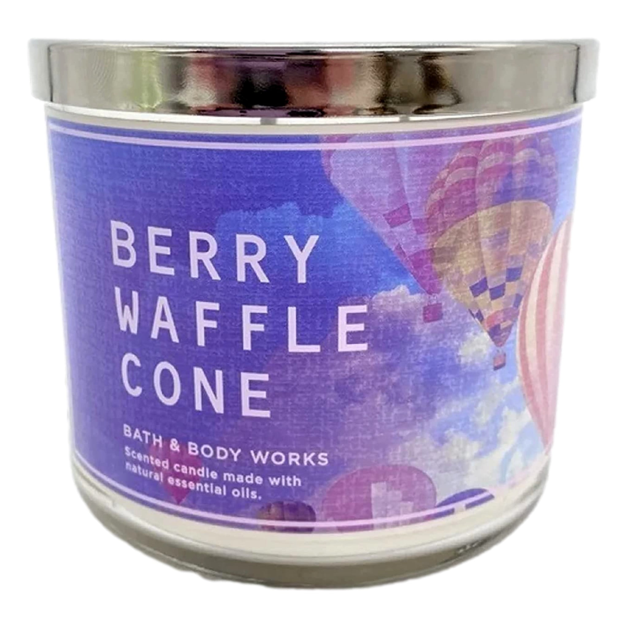 Aromatherapy Scented Berry Waffle Cone 3-Wick Candle w/ Essential Oils ...