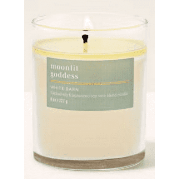 Bath & Body Works White Barn Moonlit Goddess 8 oz Scented Single Wick ...