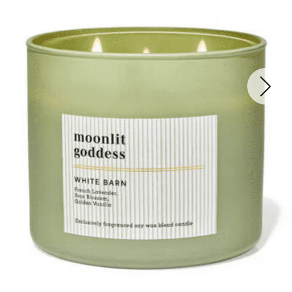 Bath & Body Works White Barn Moonlit Goddess Scented 3-Wick Candle, Soy ...