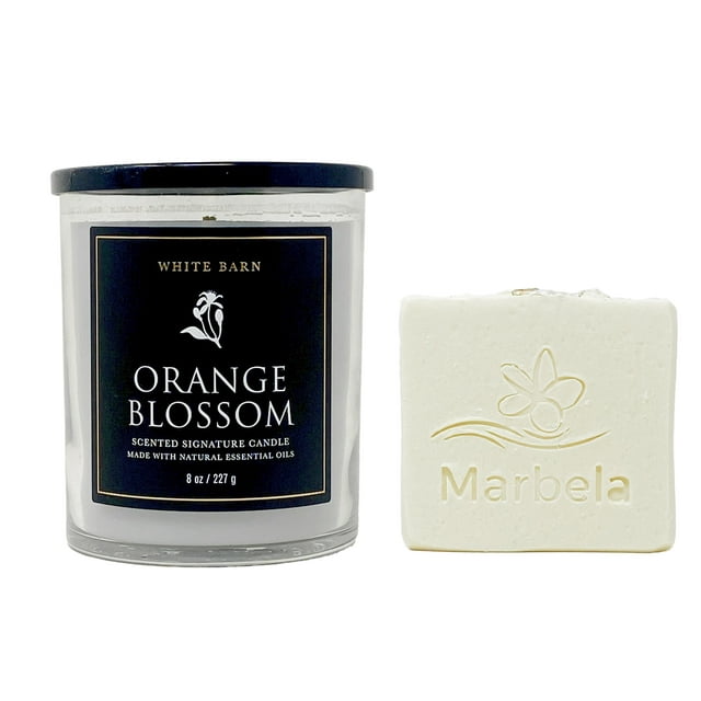 Bath & Body Works Aromatherapy - White Barn Orange Blossom Candle ...