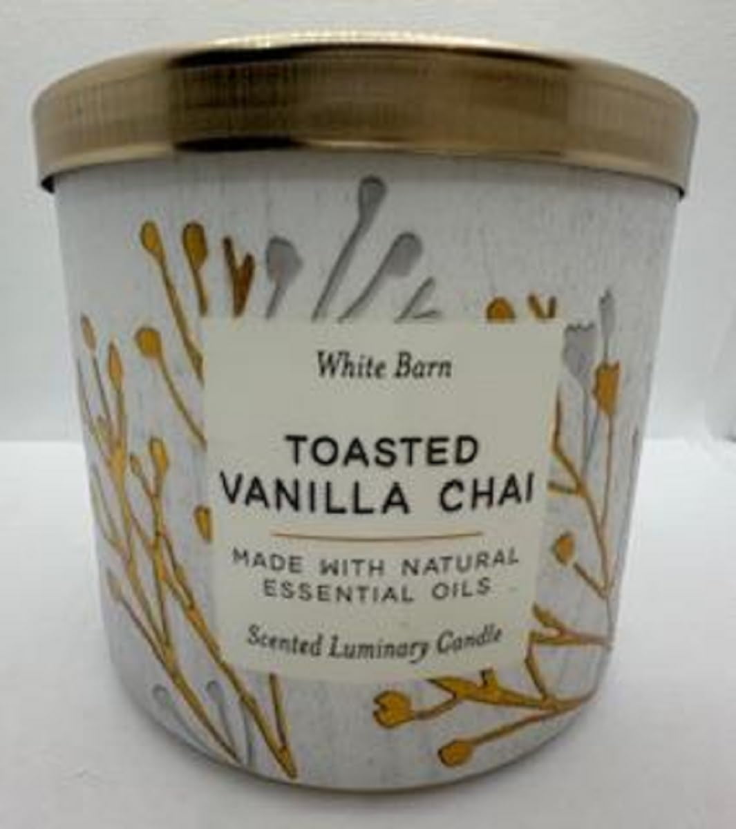 Bath Body Works White Barn Toasted Vanilla Chai 3 Wick Candle 14.5 ...
