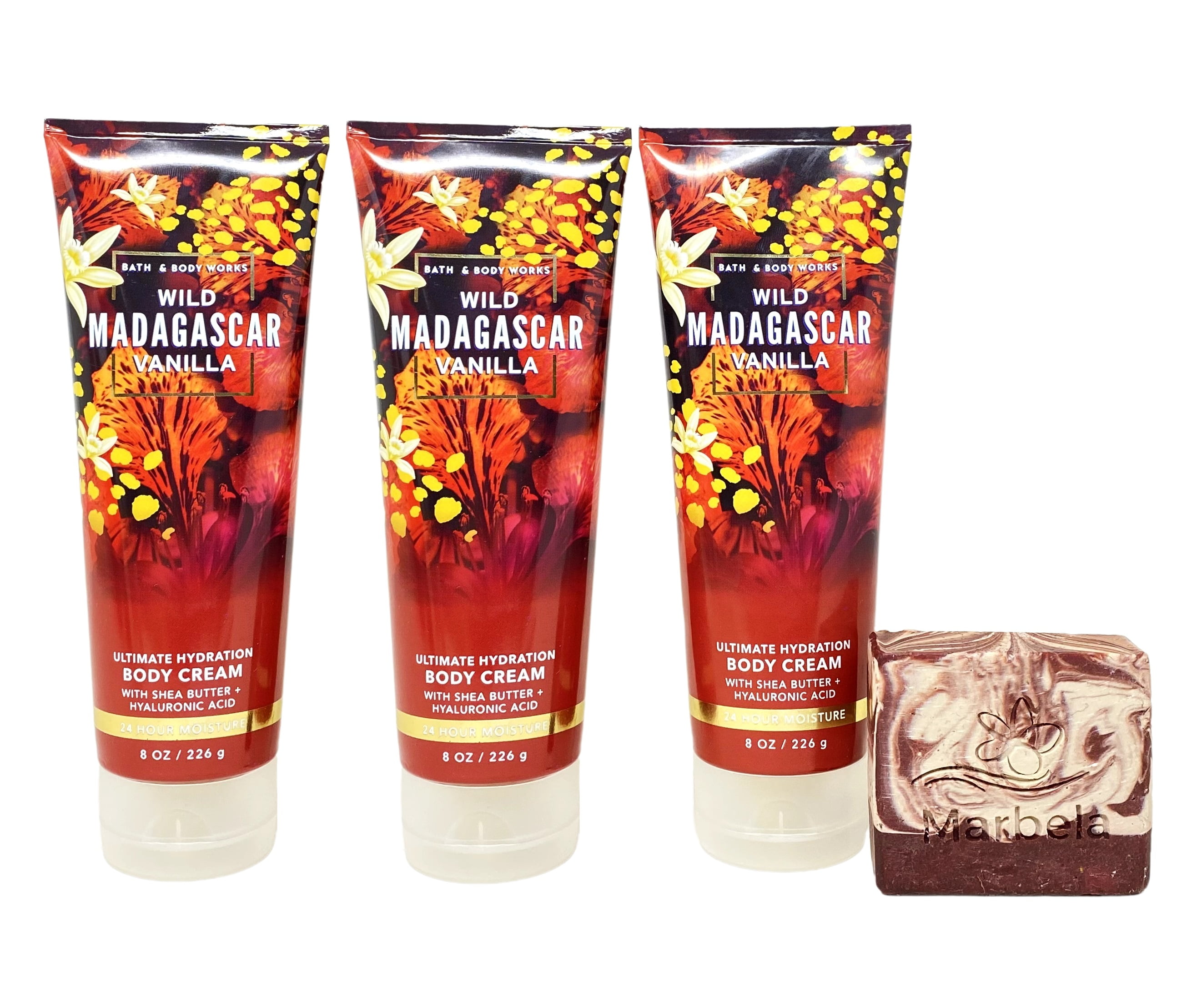 Bath & Body Works Wild Madagascar Vanilla 3 Pack Body Cream with a ...