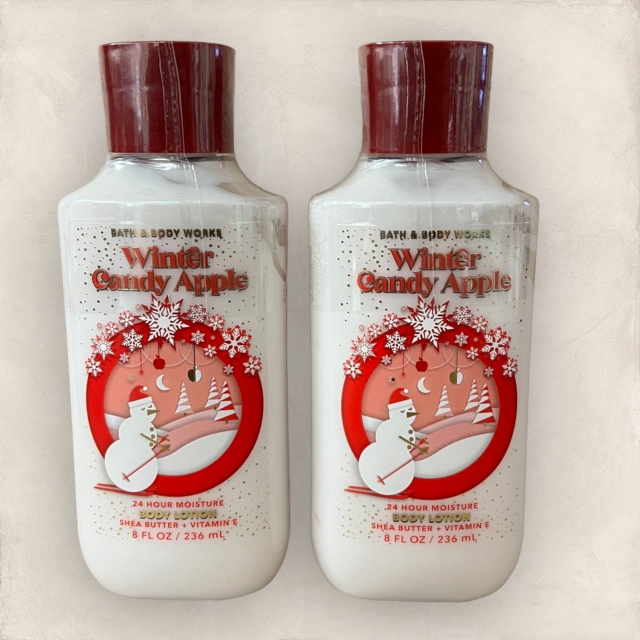 Bath & Body Works Winter Candy Apple Body Lotion 2 Pack 8 fl oz each ...