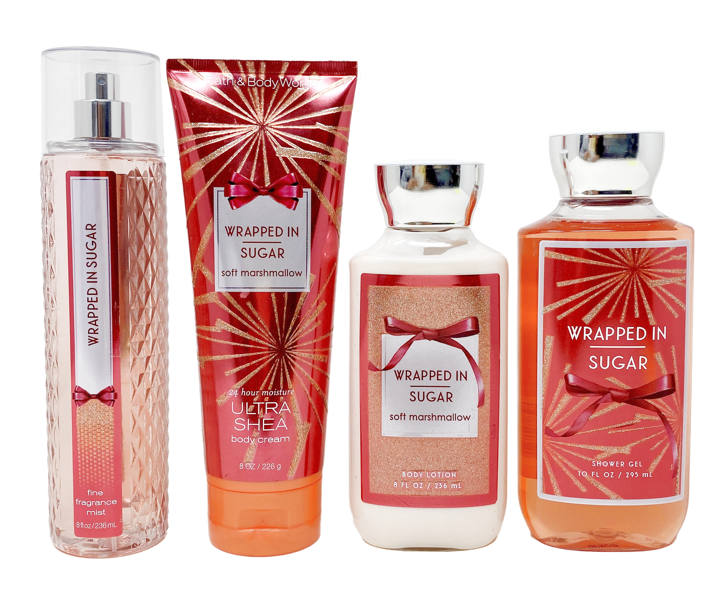 Bath & Body Works Wrapped in Sugar - Deluxe Gift Set - Fragrance Mist ...