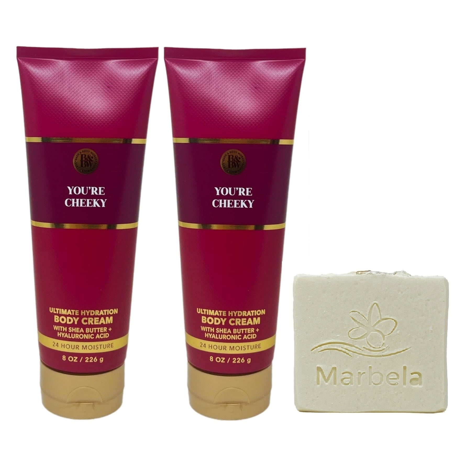 Bath & Body Works You're Cheeky 2 Pack Body Cream Bundle with a Natural ...
