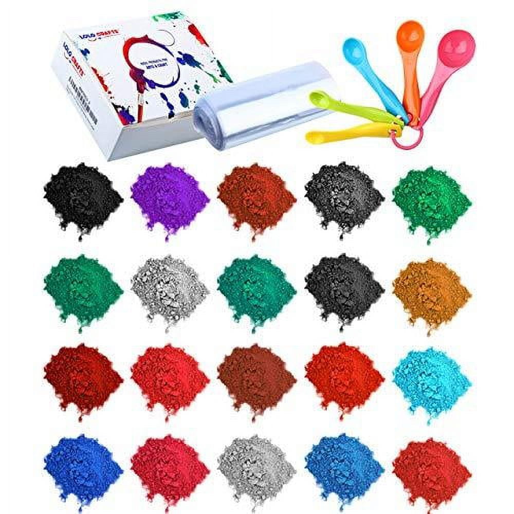 Bath Bomb Soap Making Supplies - 24 Pack Mica Pigment Powder Dye, 100 ...