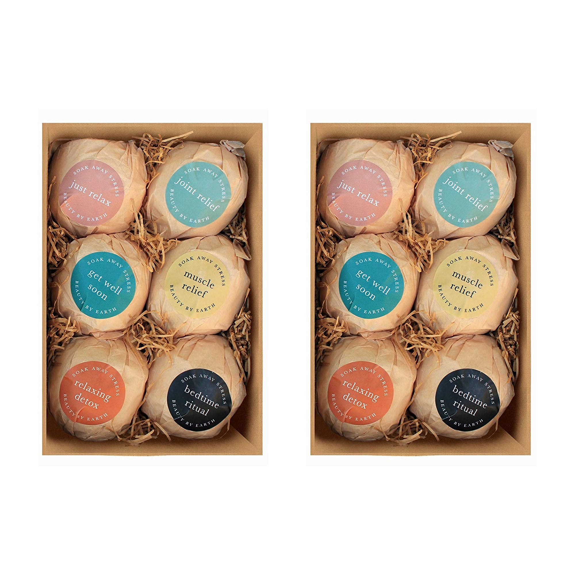 Bath Bombs Gift Set; Organic and Natural Large and Luxurious Vegan ...