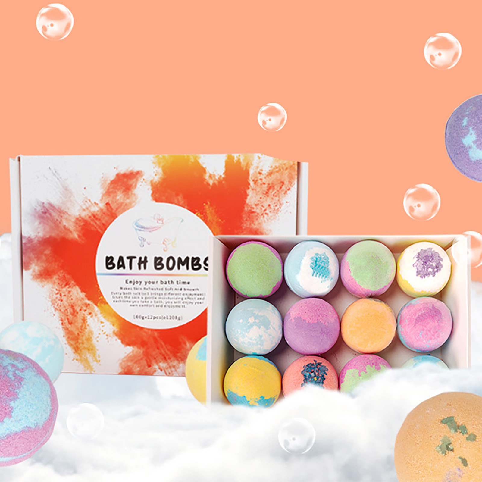 Bath Bombs Present Set 12 Shea & Butter Dry Skin Moisturize For Spa ...