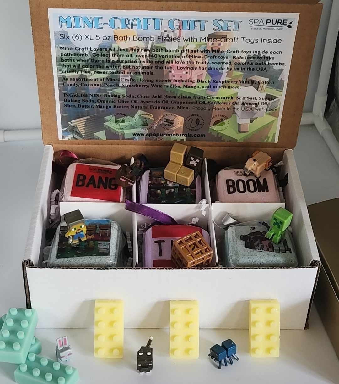 Bath Bombs for Kids with New Popular Toys Inside - Minecrafter - BANG ...
