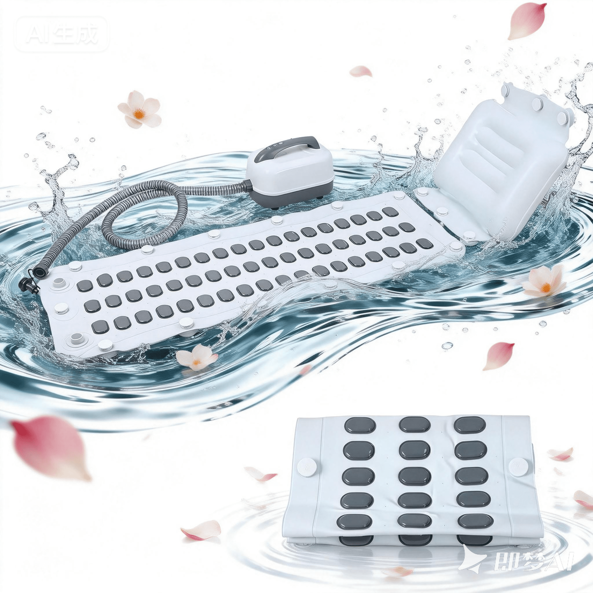 Bath Bubble Mat with Remote Control - Adjustable 6-Speed Bubbles with ...