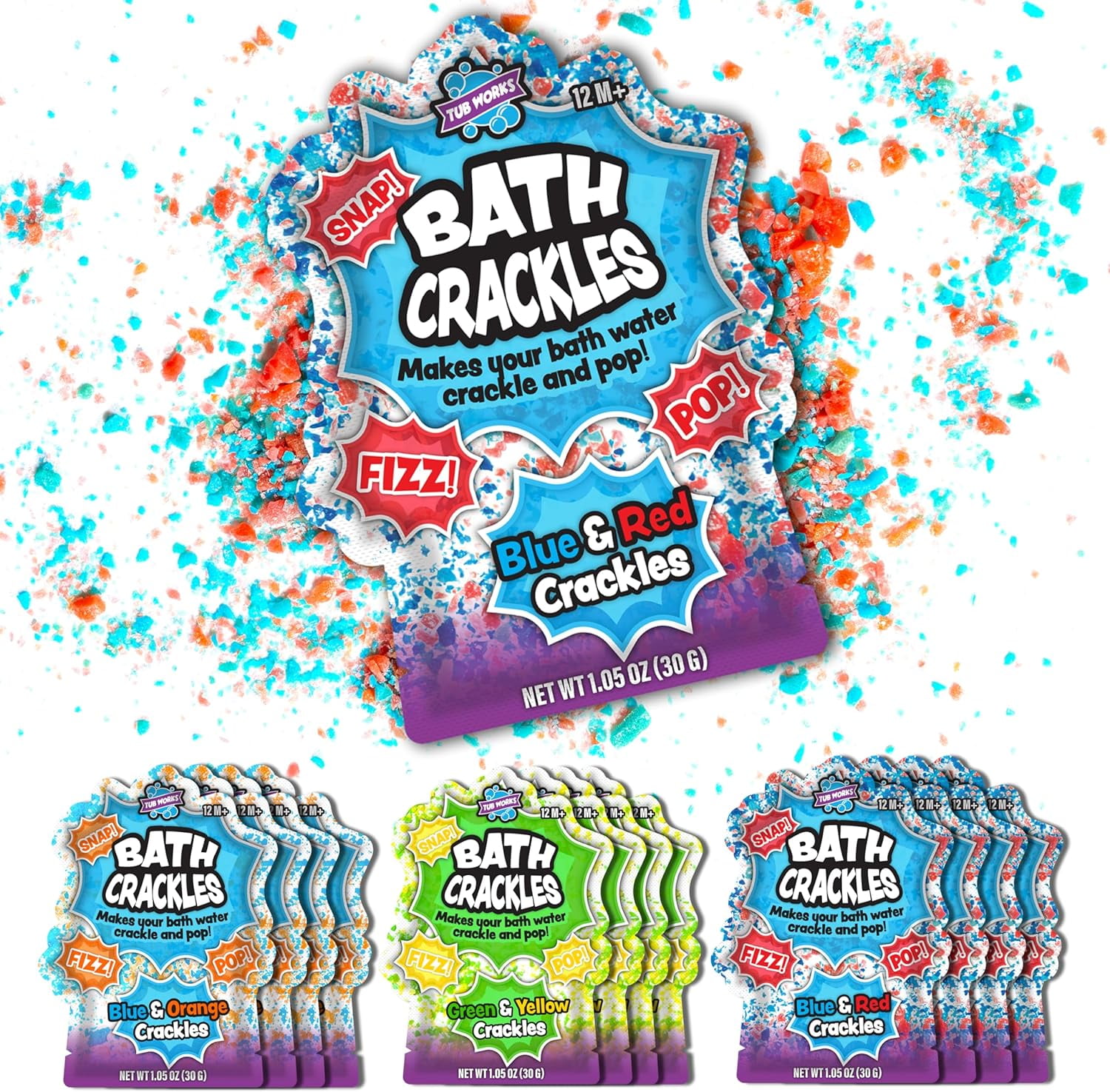 Bath Crackles Bath Toy, Variety 12 Pack | Nontoxic & Fragrance-Free ...