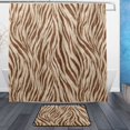 Bath Curtain & 72x72in Non-Slip Bath Mat Set 12-Grommet Shower Curtain ...