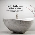 Bath Definition Words Bathroom Vinyl Decor Decal Wall Lettering Sticker ...