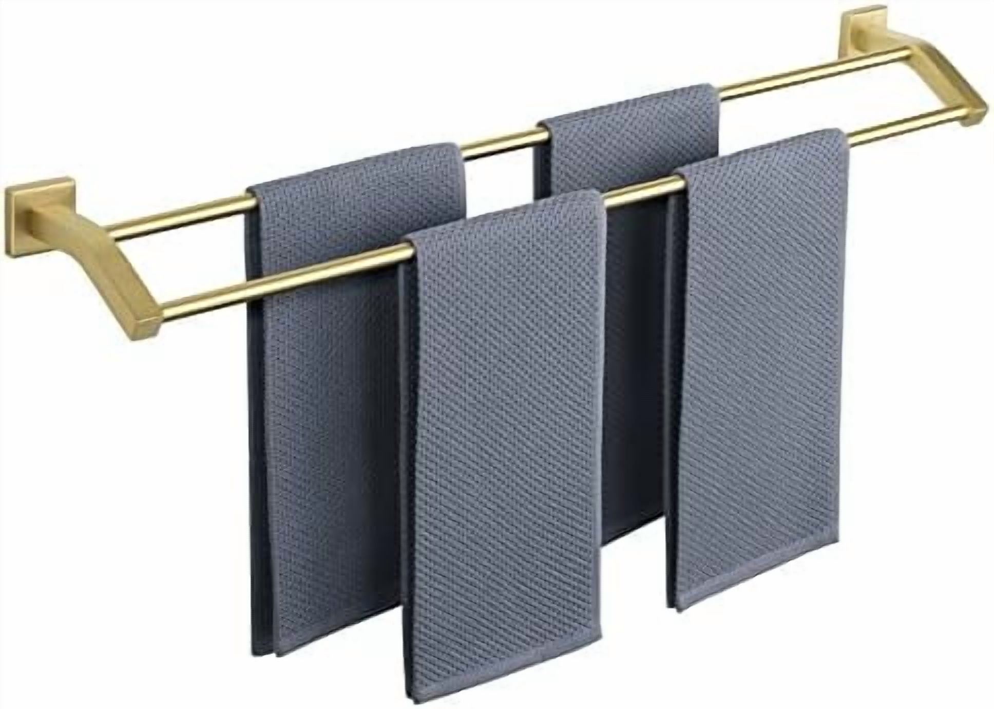 Bath Double Towel Bars Towel Racks for Bathroom,Wall Mount Towel Holder ...