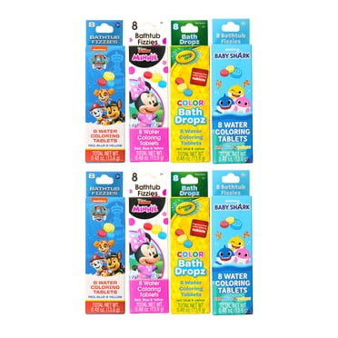 Crayola Bath Fizzies - Colorful Bath Water Drops with Reusable Pouch ...